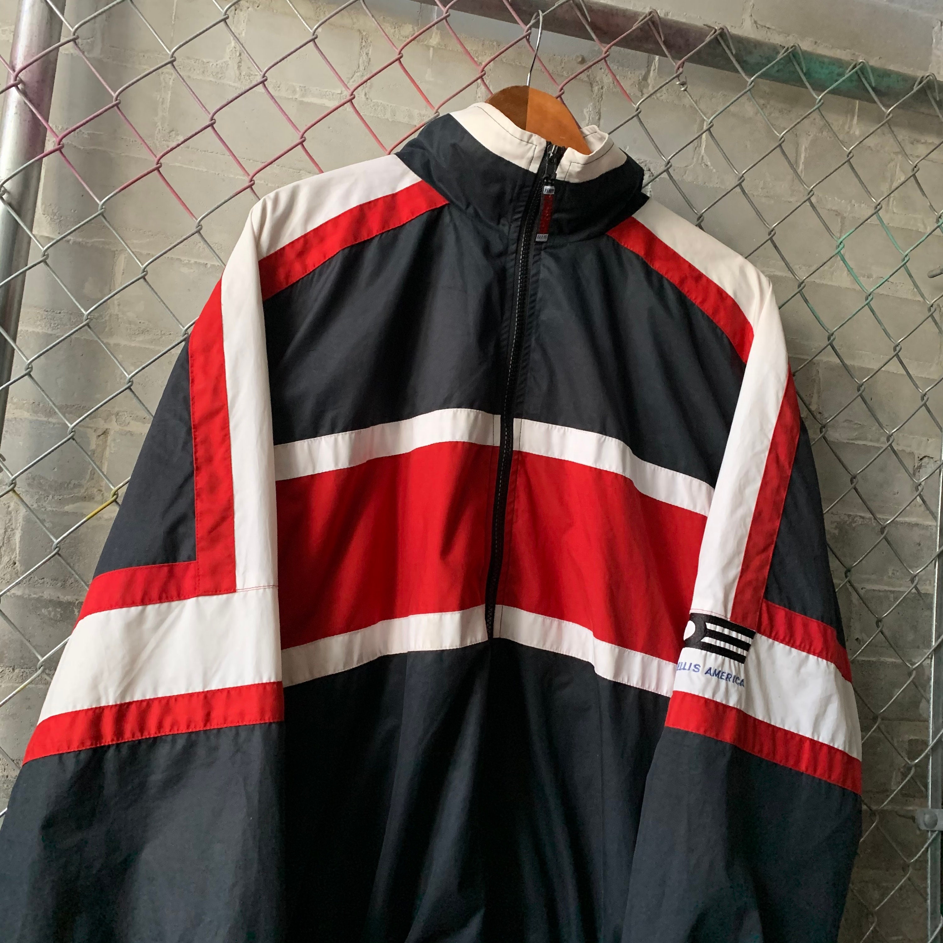 Vintage Perry Ellis America Windbreaker / Zip up Perry Ellis Spring ...