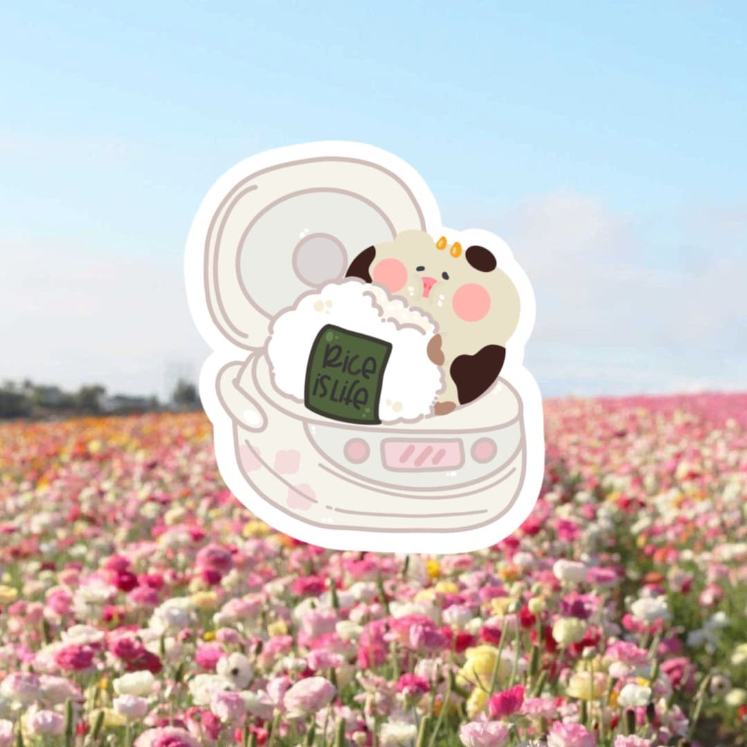 Rice Cooker Sticker Rice is Life Asian Food Sticker - Etsy UK