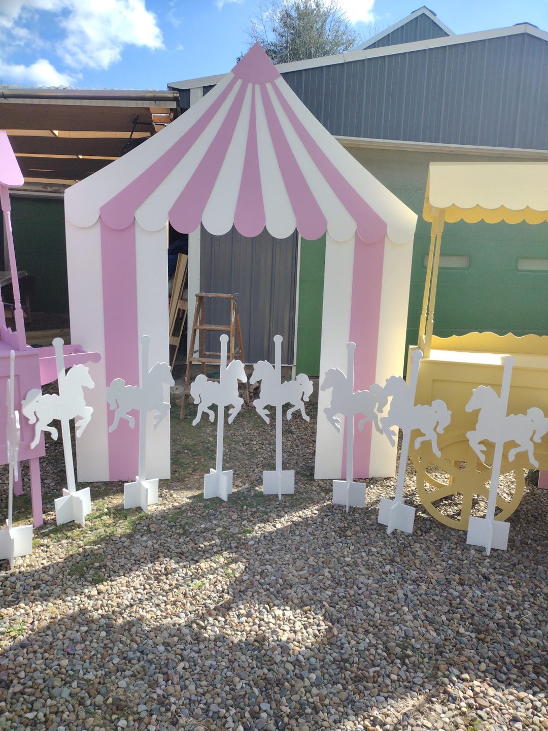 Set of 4 Collapsible Carousel Horse Centerpieces/ Horse Centerpieces ...