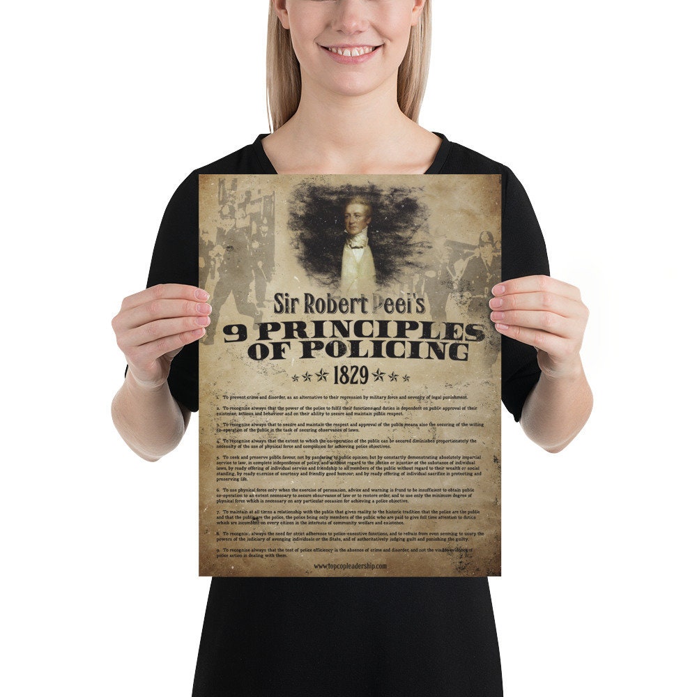 Sir Robert Peel's 9 Principles of Policing Retro Poster - Etsy
