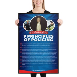 Sir Robert Peel's 9 Principles of Policing Modern Poster - Etsy Ireland