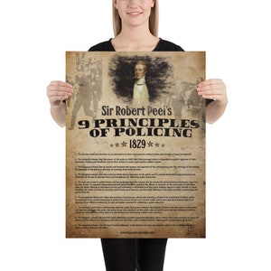 Sir Robert Peel's 9 Principles of Policing Retro Poster - Etsy