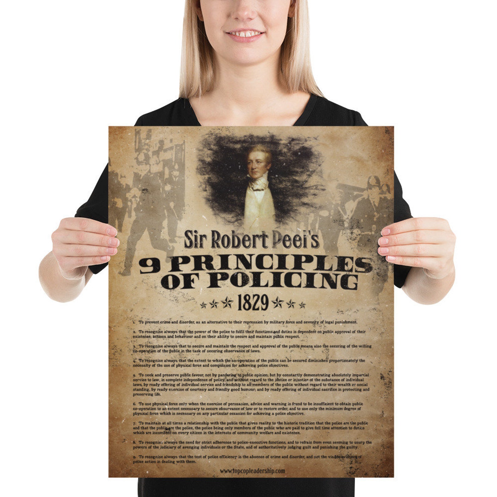 Sir Robert Peel's 9 Principles of Policing Retro Poster - Etsy