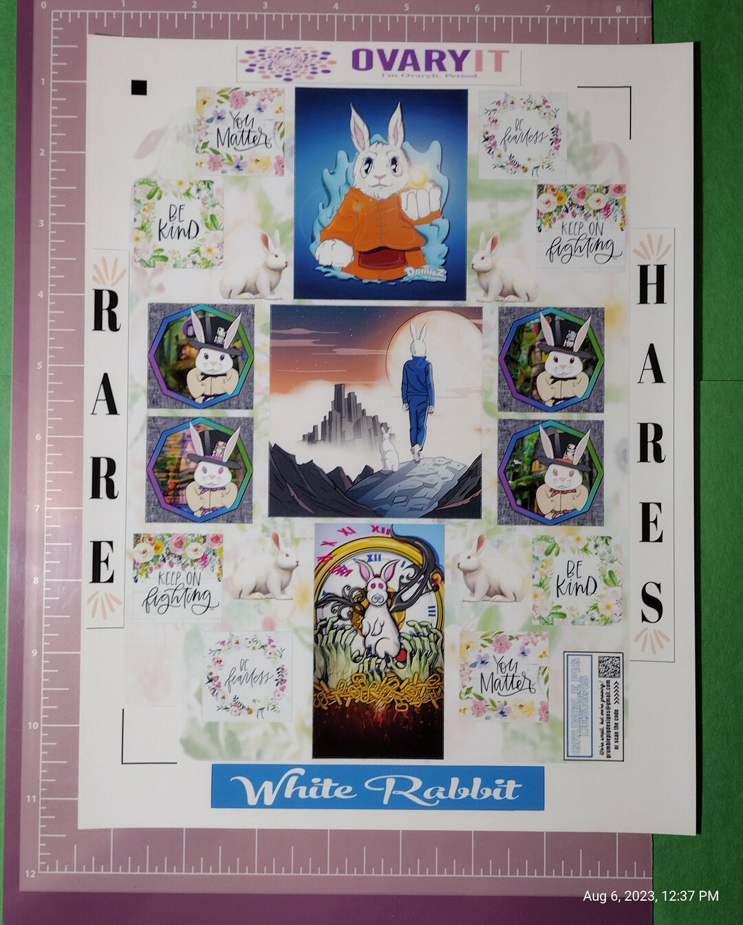 Beautiful Kiss Cut Sheet of the Rare Hares Nfts - Etsy