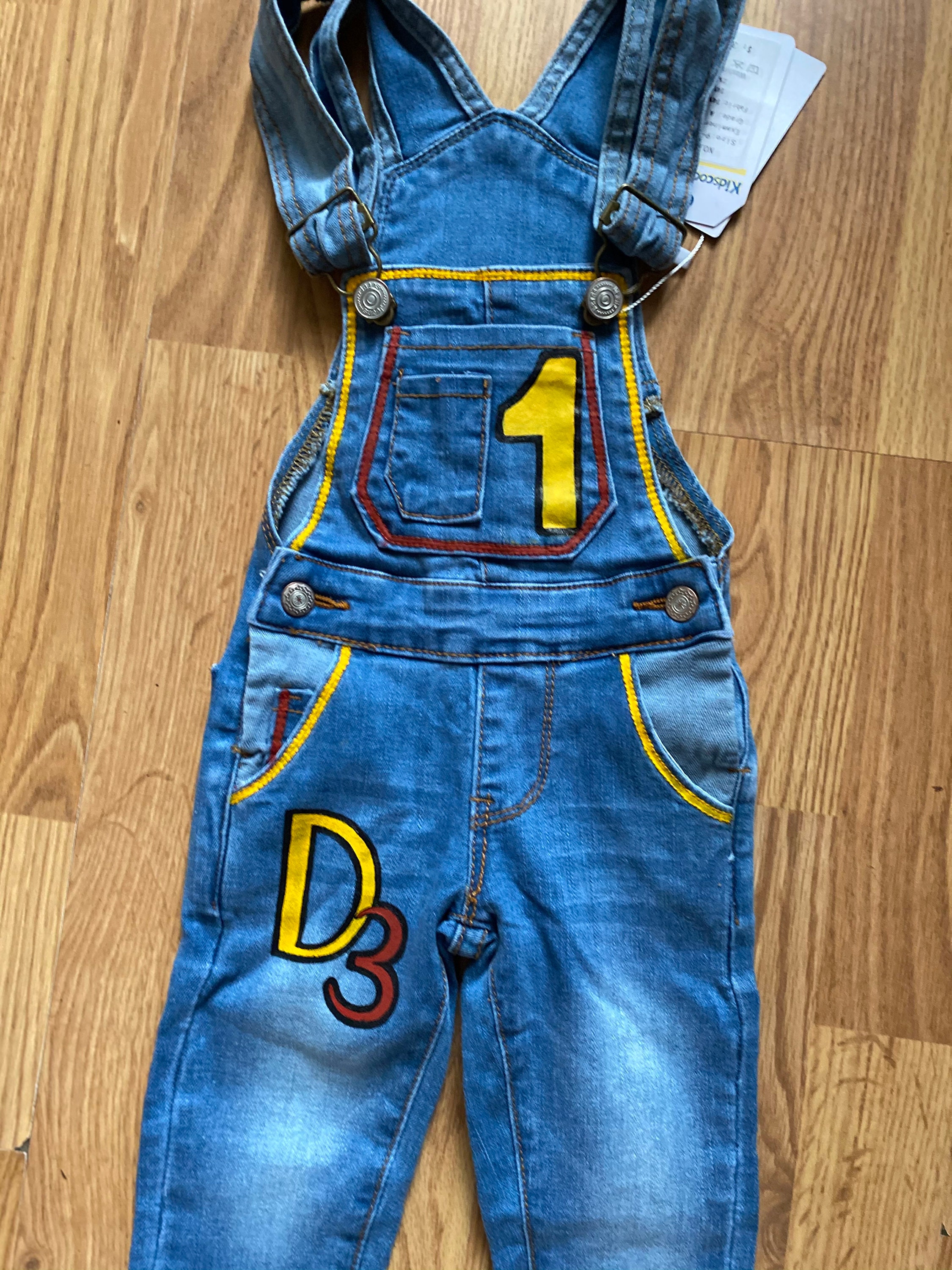 Pooh Bear Overalls, Winnie the Pooh, Hand Painted Jean Overalls, POOH ...