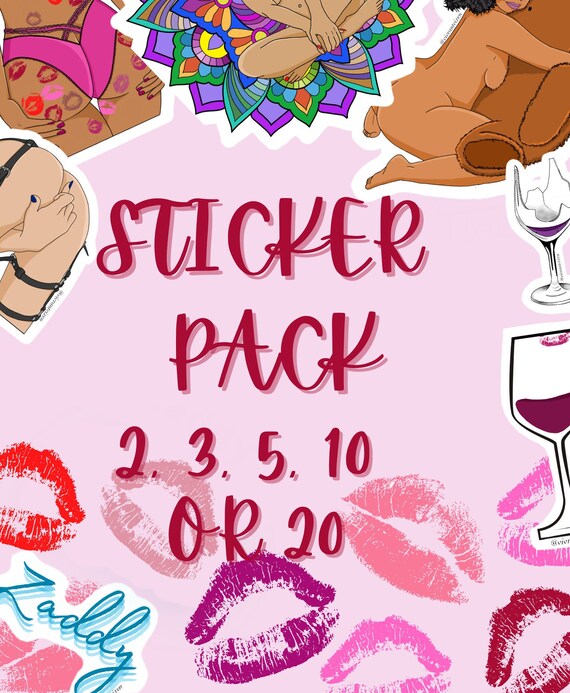 Stickers Pack set of 2 3 5 10 0r 20 Erotic Vinyl Sticker - Etsy
