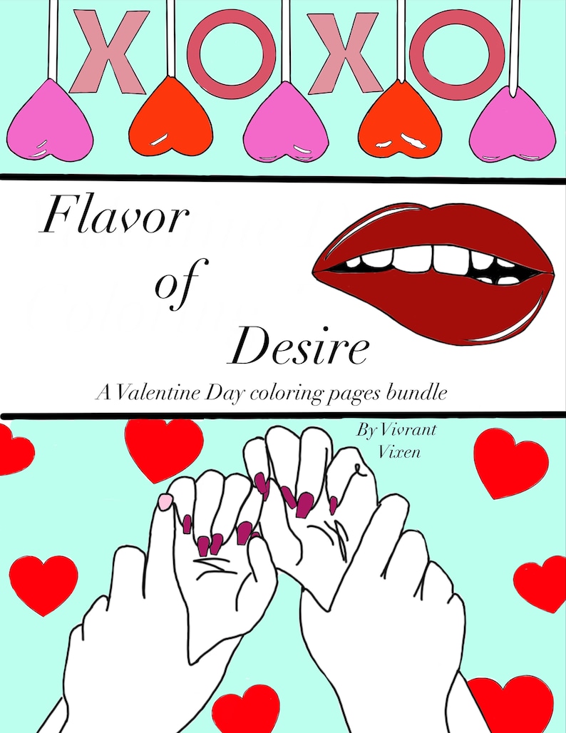 Valentine Erotic Coloring Book Digital Art Print Adult Sex Etsy