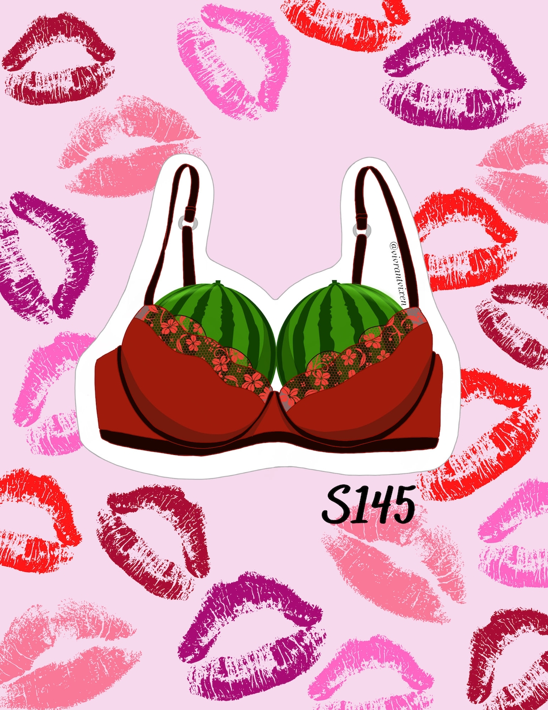 Melons Erotic Vinyl Sticker Aesthetic Stickers Sexy Die Cut Stickers Sex Positive Art