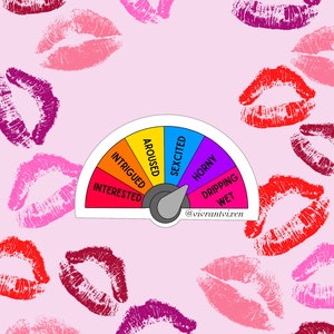Horny Meter Sex Erotic Vinyl Sticker , Single Aesthetic Stickers , Sexy ...