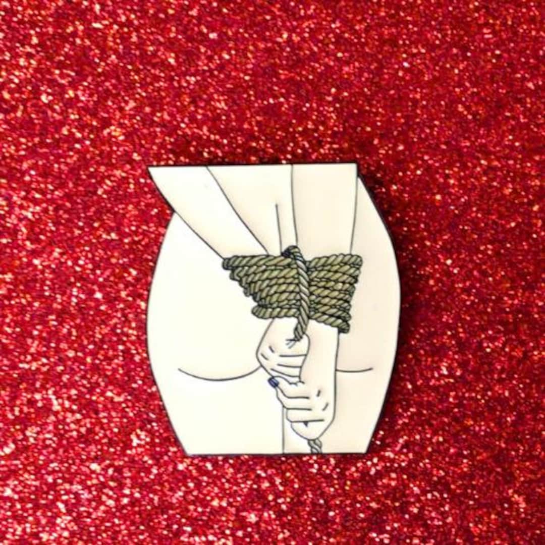 Tied Up Erotic Soft Enamel Pin Aesthetic Lapel Pin Sexy Collectable