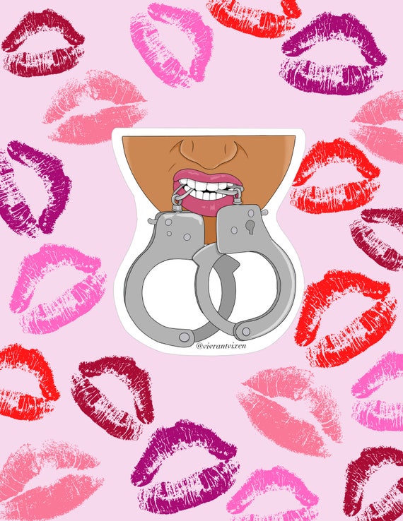 Handcuffs Erotic Vinyl Sticker Aesthetic Stickers Sexy Die - Etsy
