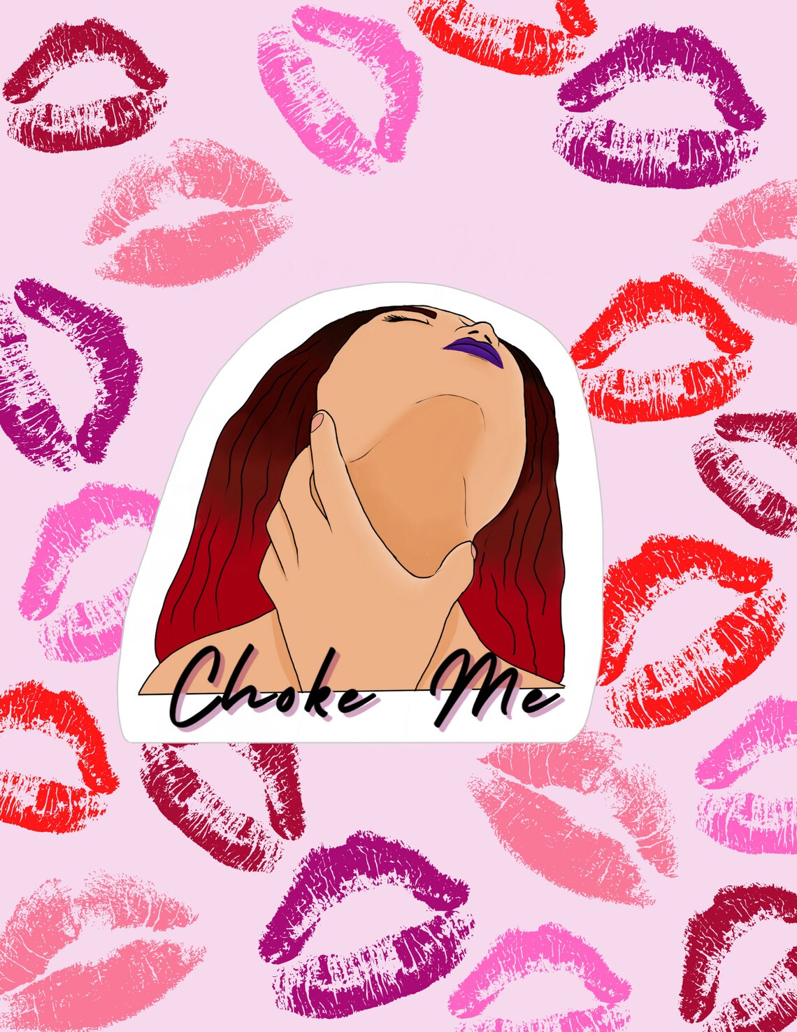 Choke Me Erotic Vinyl Sticker Aesthetic Stickers Sexy Die - Etsy