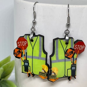 Engineering Earrings, Construction Earrings, Road Safety Earrings ...