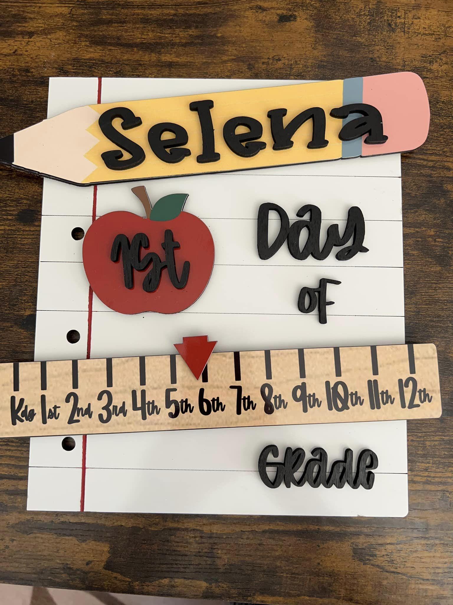 Back to School Sign, Personalized First/100th/last Day of School Sign ...