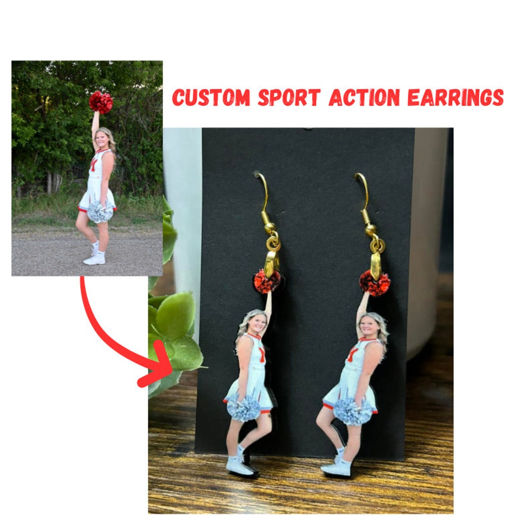 Sport Earrings or Necklace, Action Earrings, Sport Earrings, Team ...