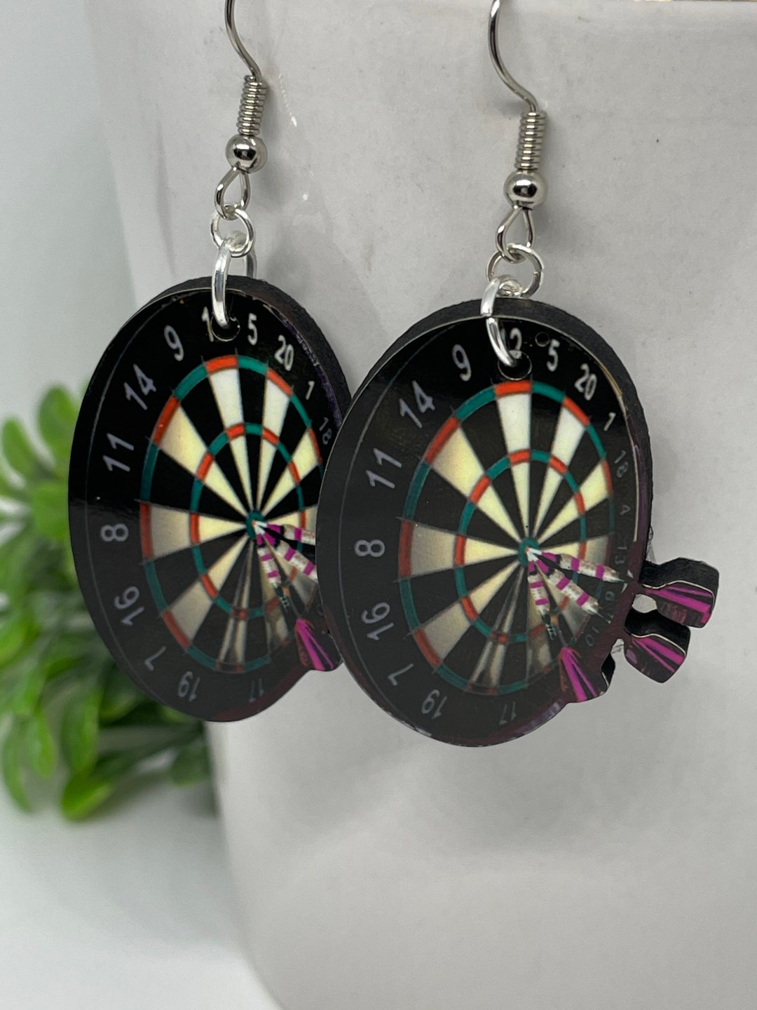 CUSTOM Color or Dart Design. Single or Double Sided Dangle Unique Darts ...