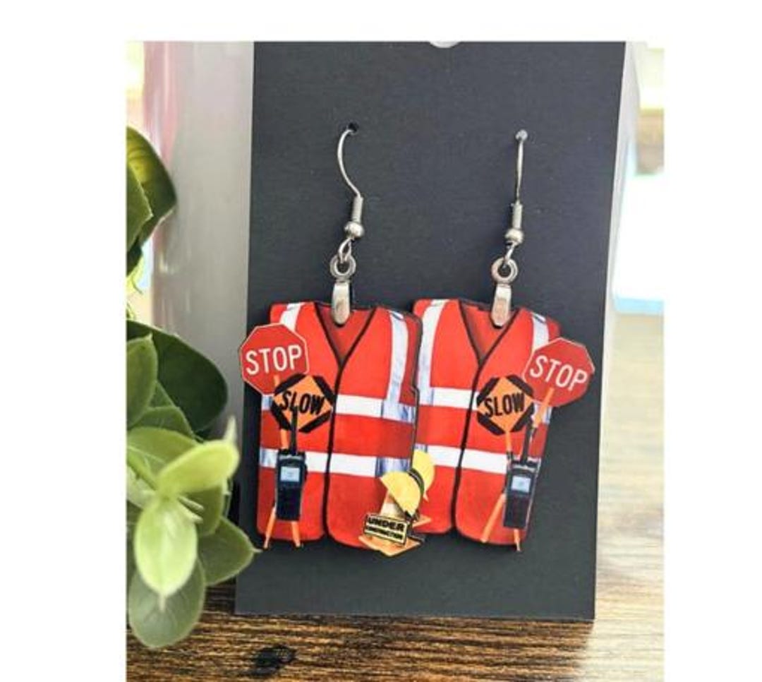 Engineering Earrings, Construction Earrings, Road Safety Earrings ...