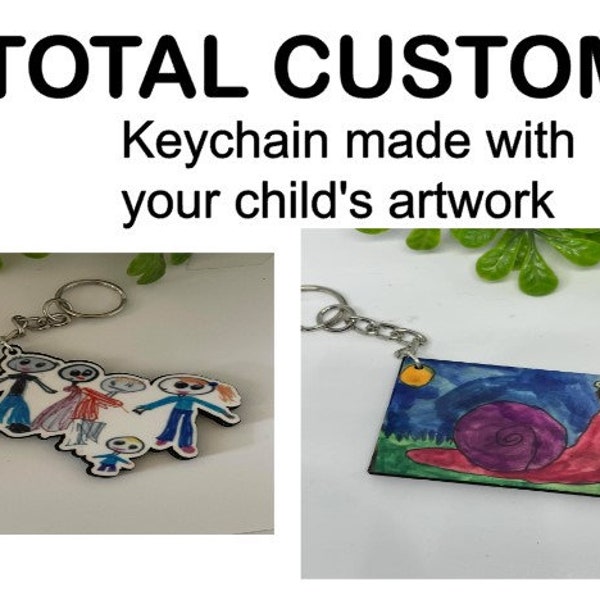 Kids Drawing Keychain - Etsy