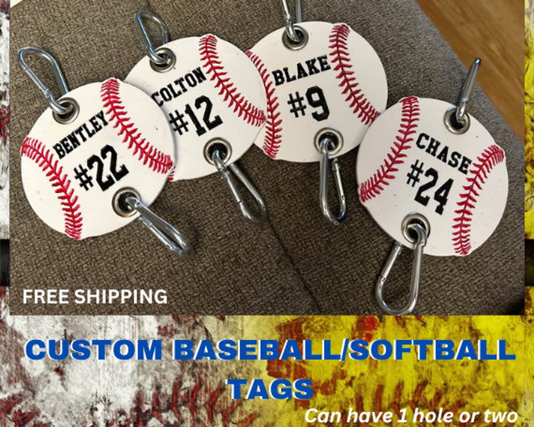 Baseball Tags, Softbal, Nametag, Bag Tag, Baseball Name Tag, Bookbag ...