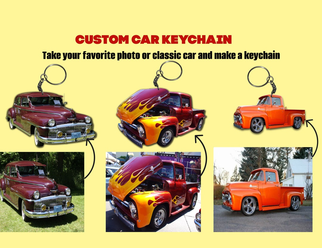 Custom Personalized Keychain, Classic Car Keychain, Muscle Car Keychain ...