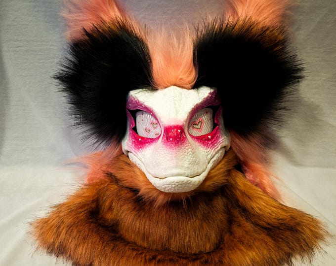 Therizinosaurus Dino Mask Fursuit (blue/white/grey) Mini Partial - Etsy