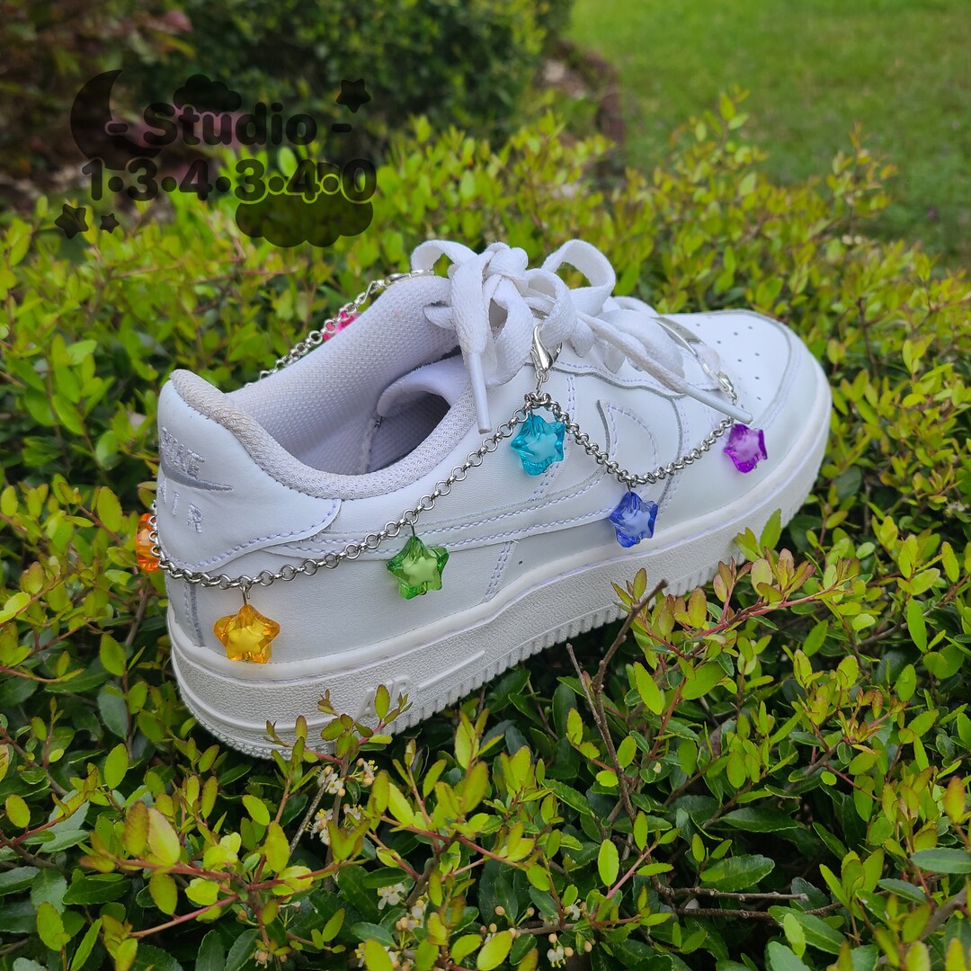 Rainbow Jellee Star Shoe Chain - Etsy