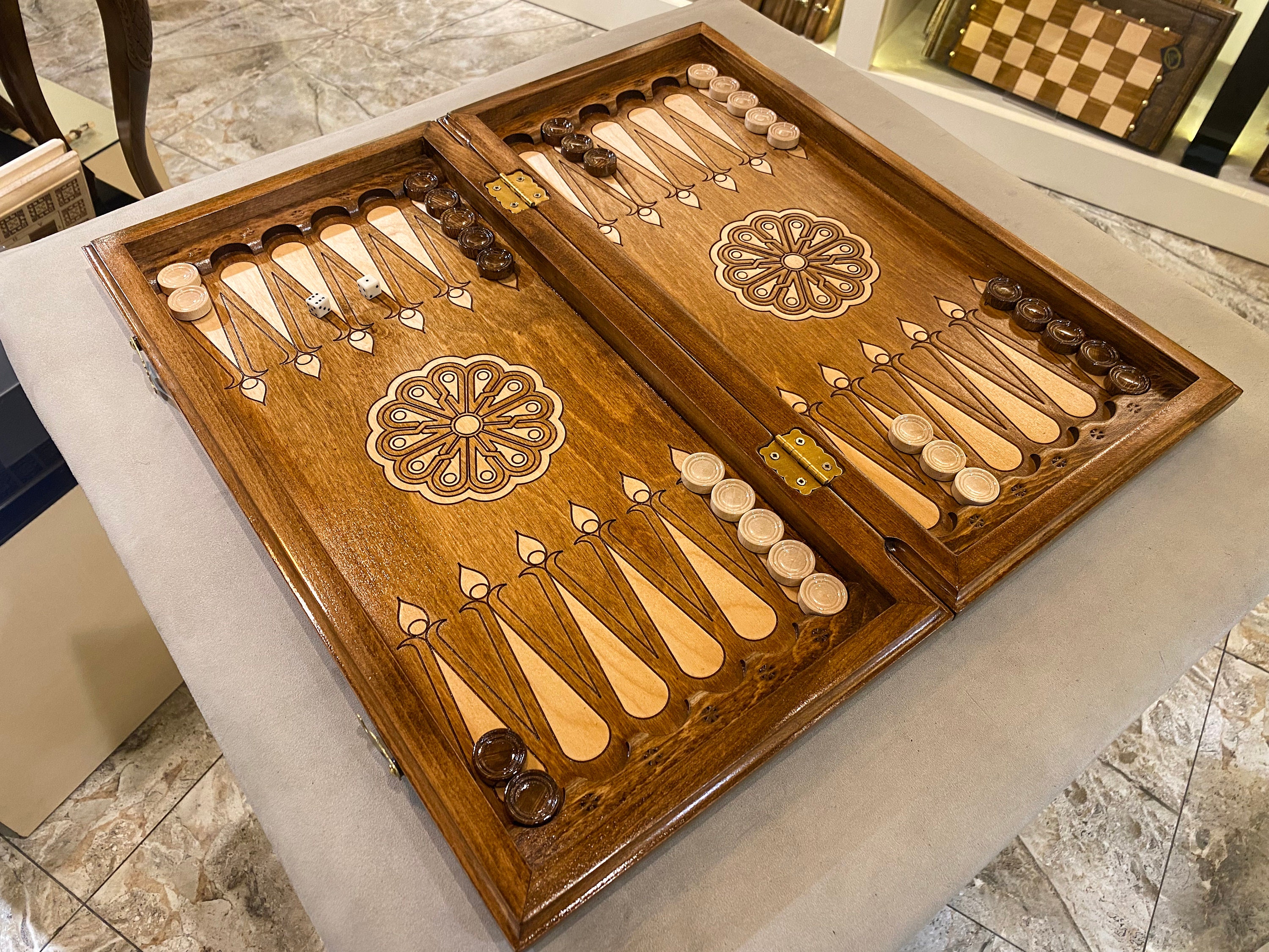 Backgammon Set Tree of Life / Personalized Armenian Wooden - Etsy