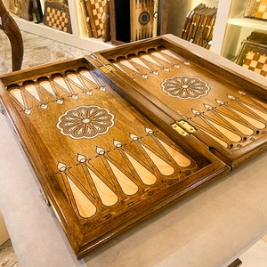 Lion Backgammon Set: Personalized Armenian Wooden Nardi, Full Set - Etsy