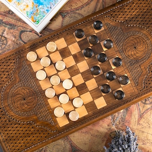 Custom Backgammon Set With Your Text or Logo, Personalized Wood Board ...