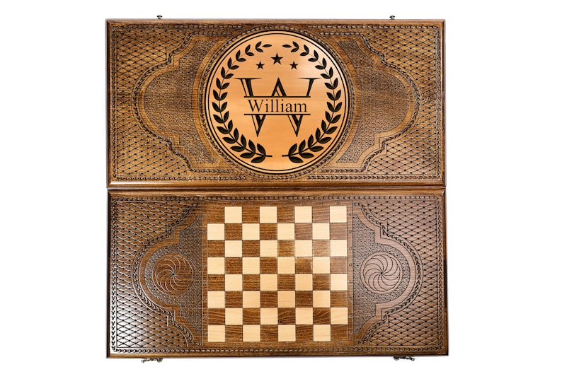 Custom Backgammon Set With Your Text or Logo Personalized - Etsy