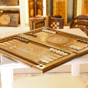Hand Eye Backgammon Set / Exclusive Luxury Rare Find Wooden Backgammon ...