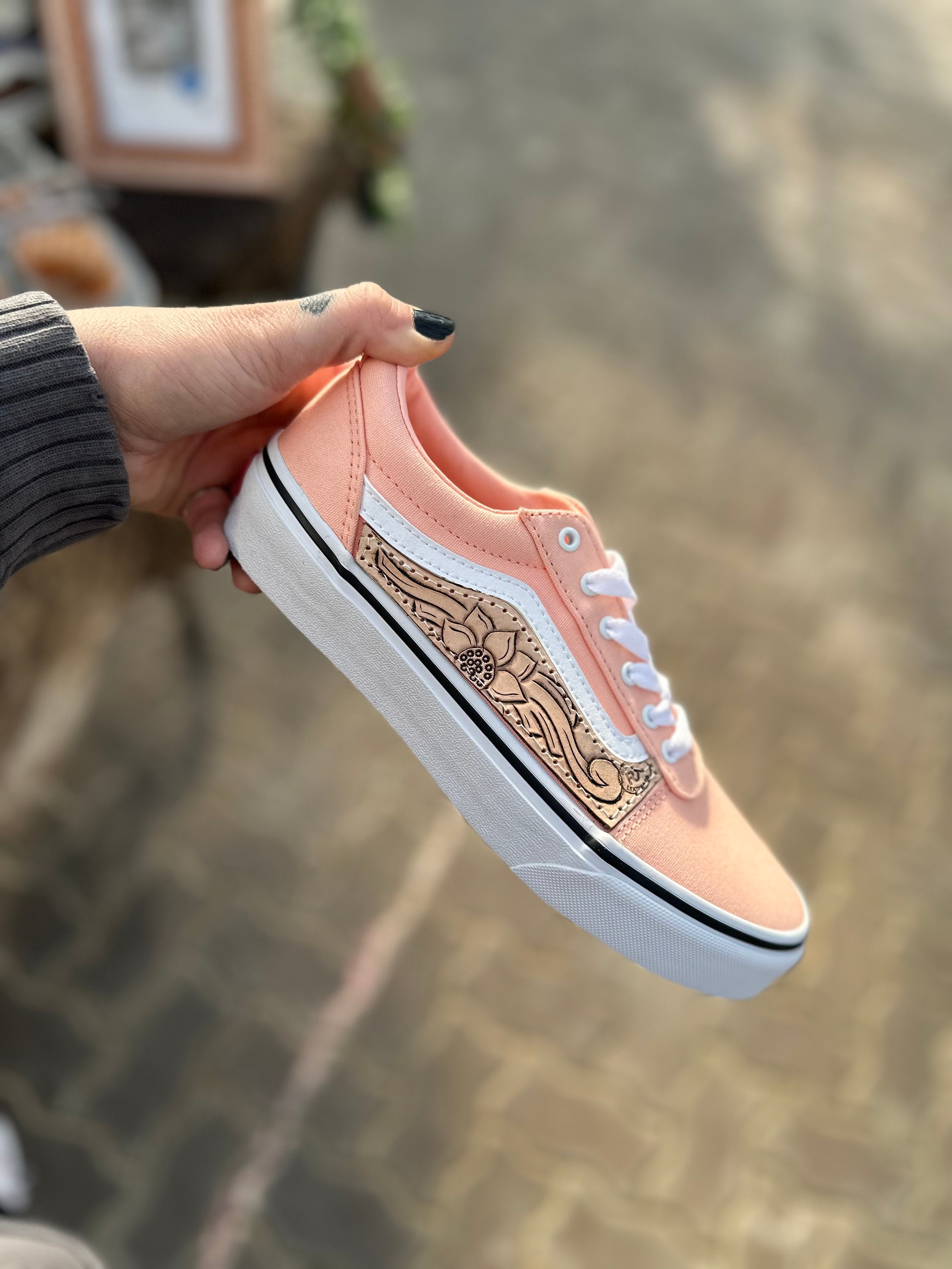 Leather Tooled Vans - Etsy