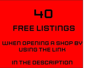 Get 40 Free Listings, Link in Description, Etsy Referral Link, New Etsy ...