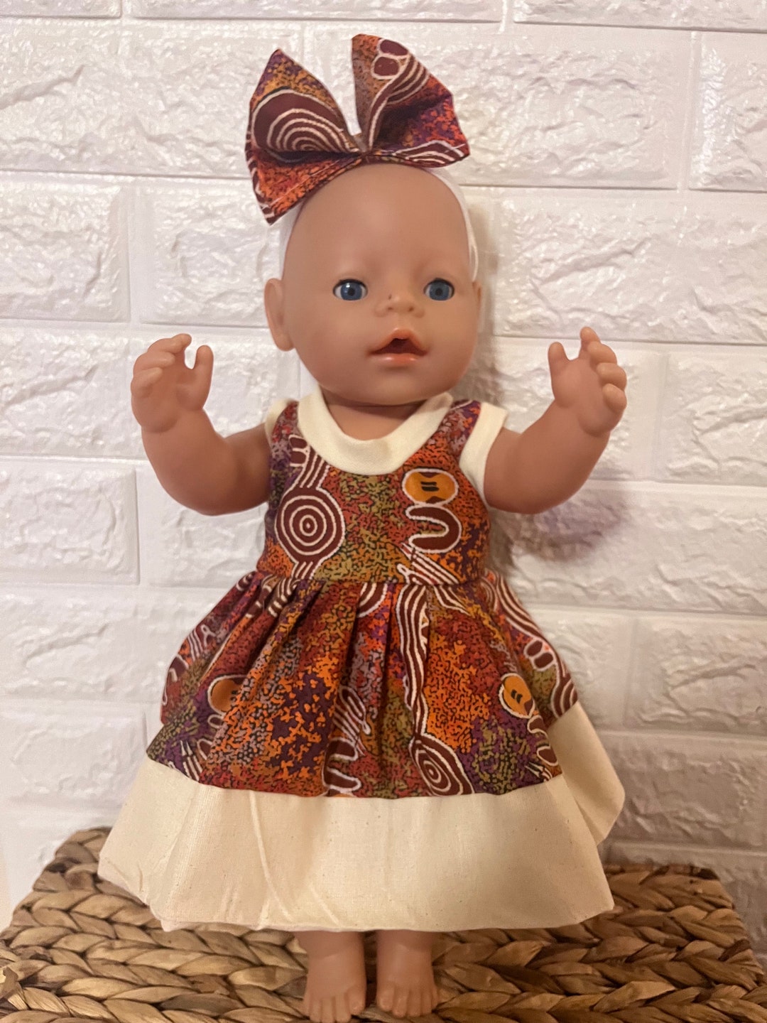 Baby Born Indigenous Aboriginal Print Dress and Headband - Etsy