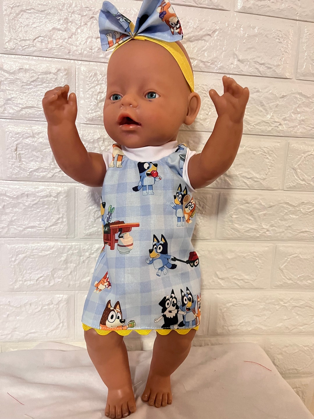 Baby Born Bluey Summer Fun Dress and Headband - Etsy