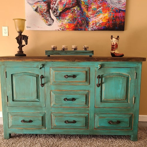 Rustic Wooden Buffet Table Rustic Console Table Farmhouse - Etsy