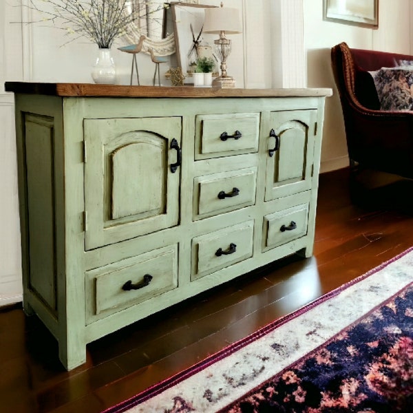 Rustic Farmhouse Buffet Cabinet - Etsy