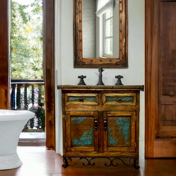 Rustic Bathroom Vanity With Sink - Etsy