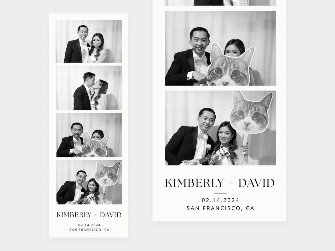 Photo Booth Strip Template, Wedding Photo Booth Overlay, Photo Booth ...