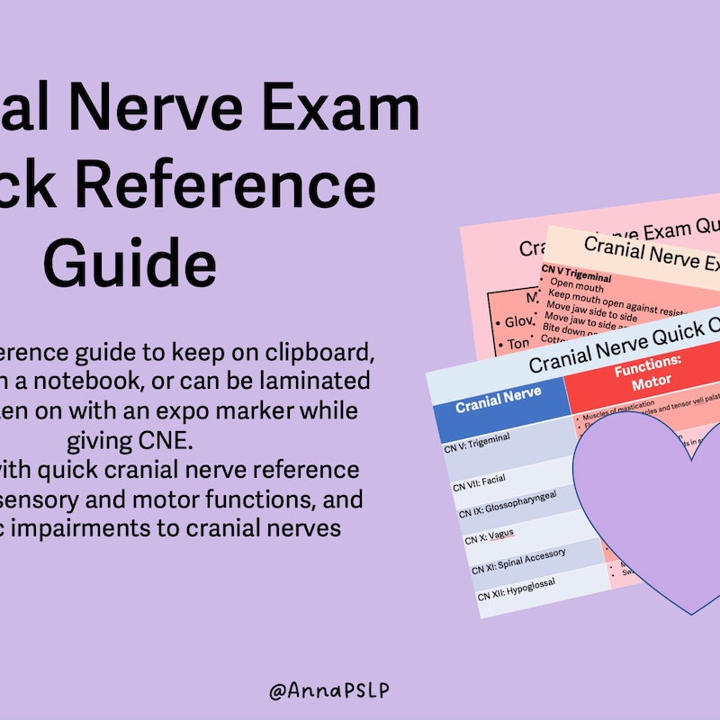 Cranial Nerves for Speech - Etsy