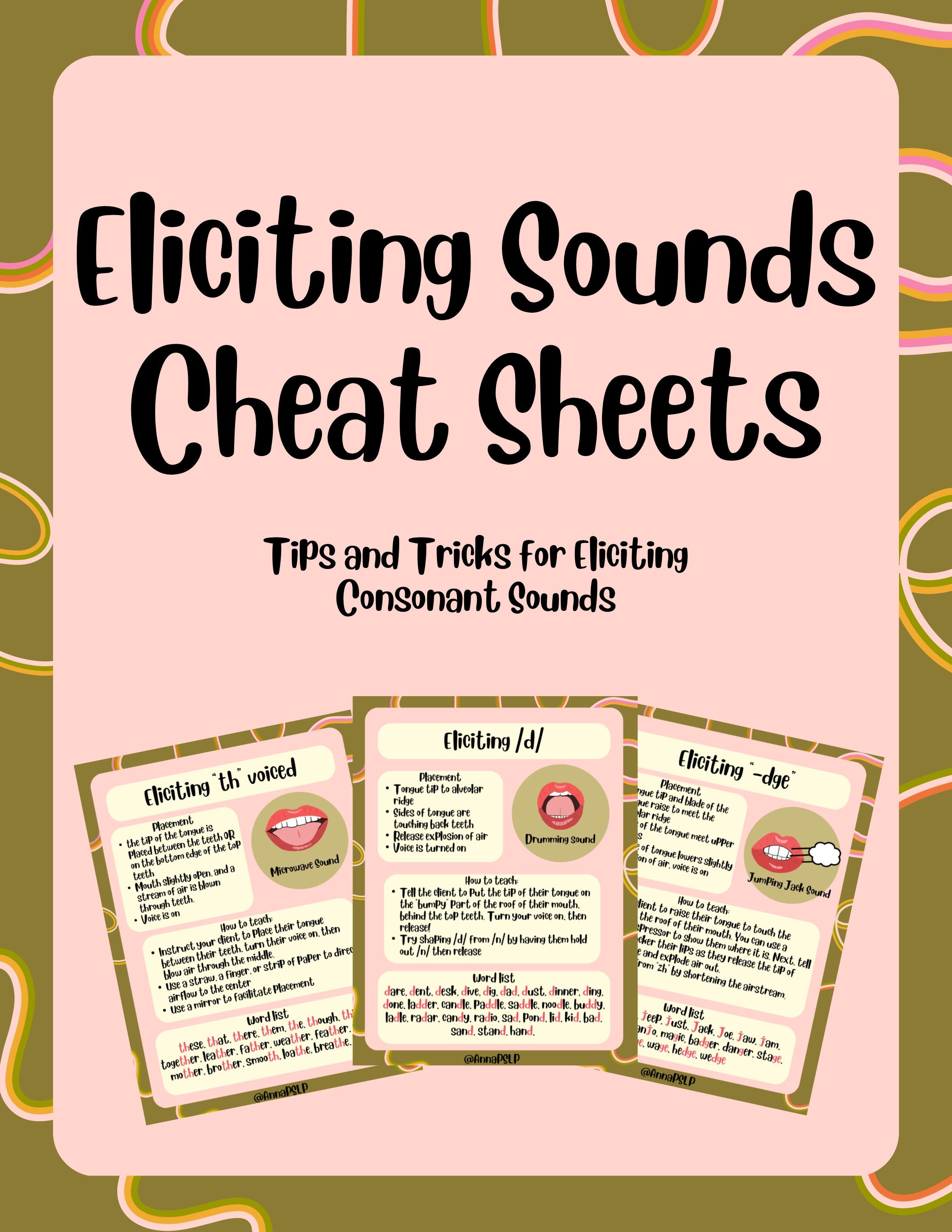 Eliciting Sounds Cheat Sheet for Speech Therapy- Consonants SLP - Etsy