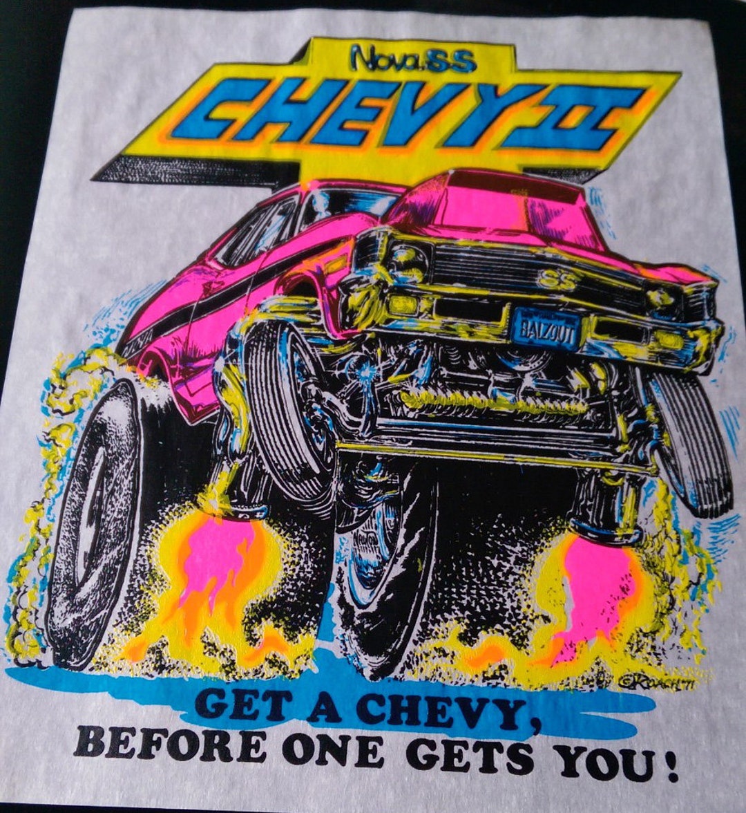Vintage 1971 Chevy Nova SS II Roach Iron on Heat Transfers Full Color ...