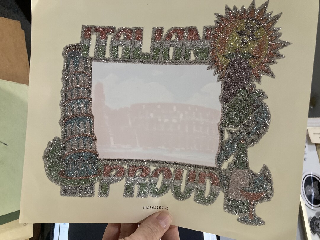 Italian Proud - Rare Full Color Glitter Heat Transfer - Etsy
