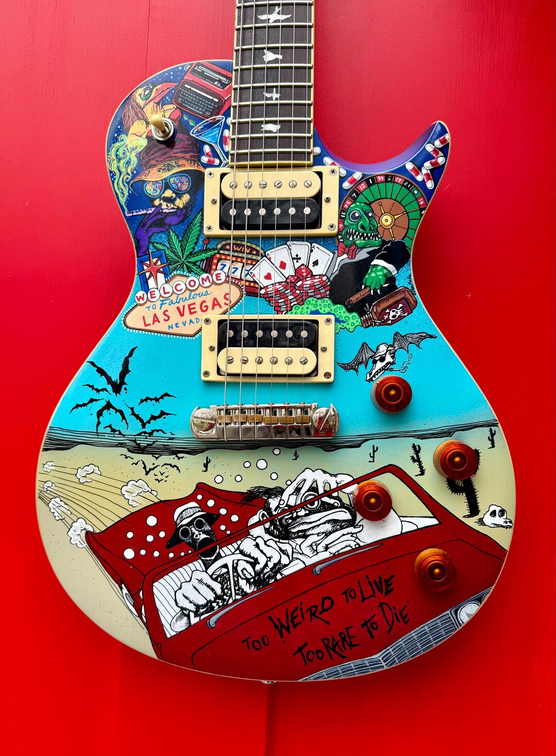 Custom Hand-painted PRS With Fear and Loathing in Las Vegas Tribute - Etsy