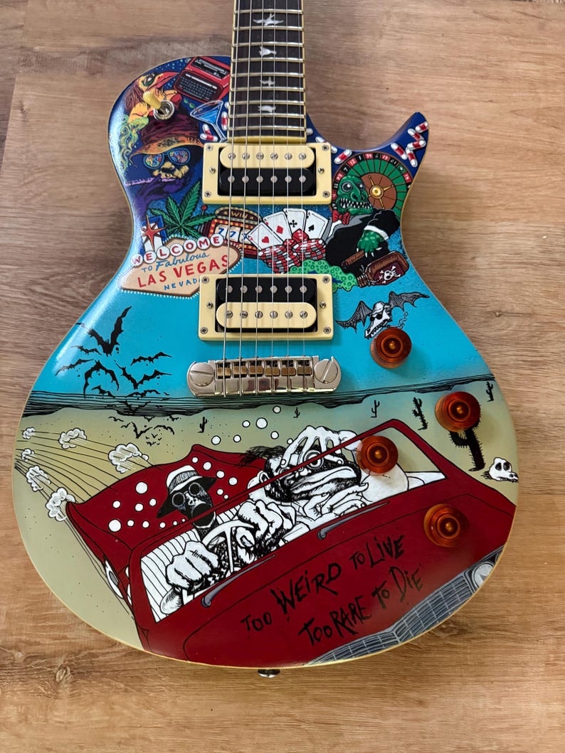 Custom Hand-painted PRS With Fear and Loathing in Las Vegas Tribute - Etsy