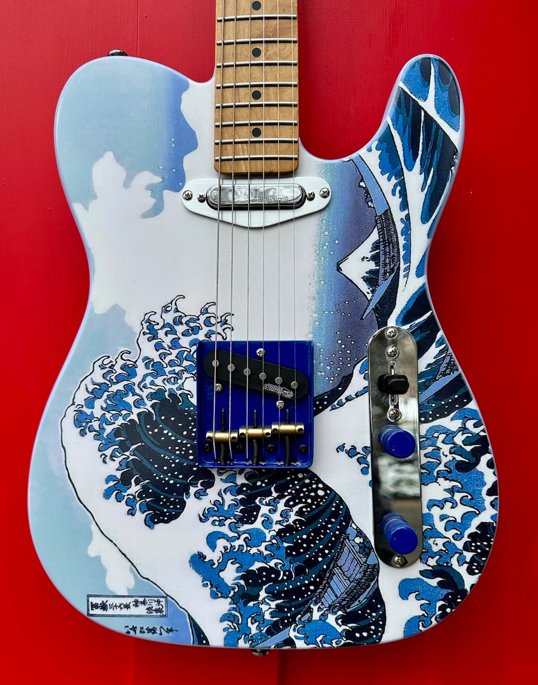The Great Wave off Kanagawa Custom Telecaster - Etsy
