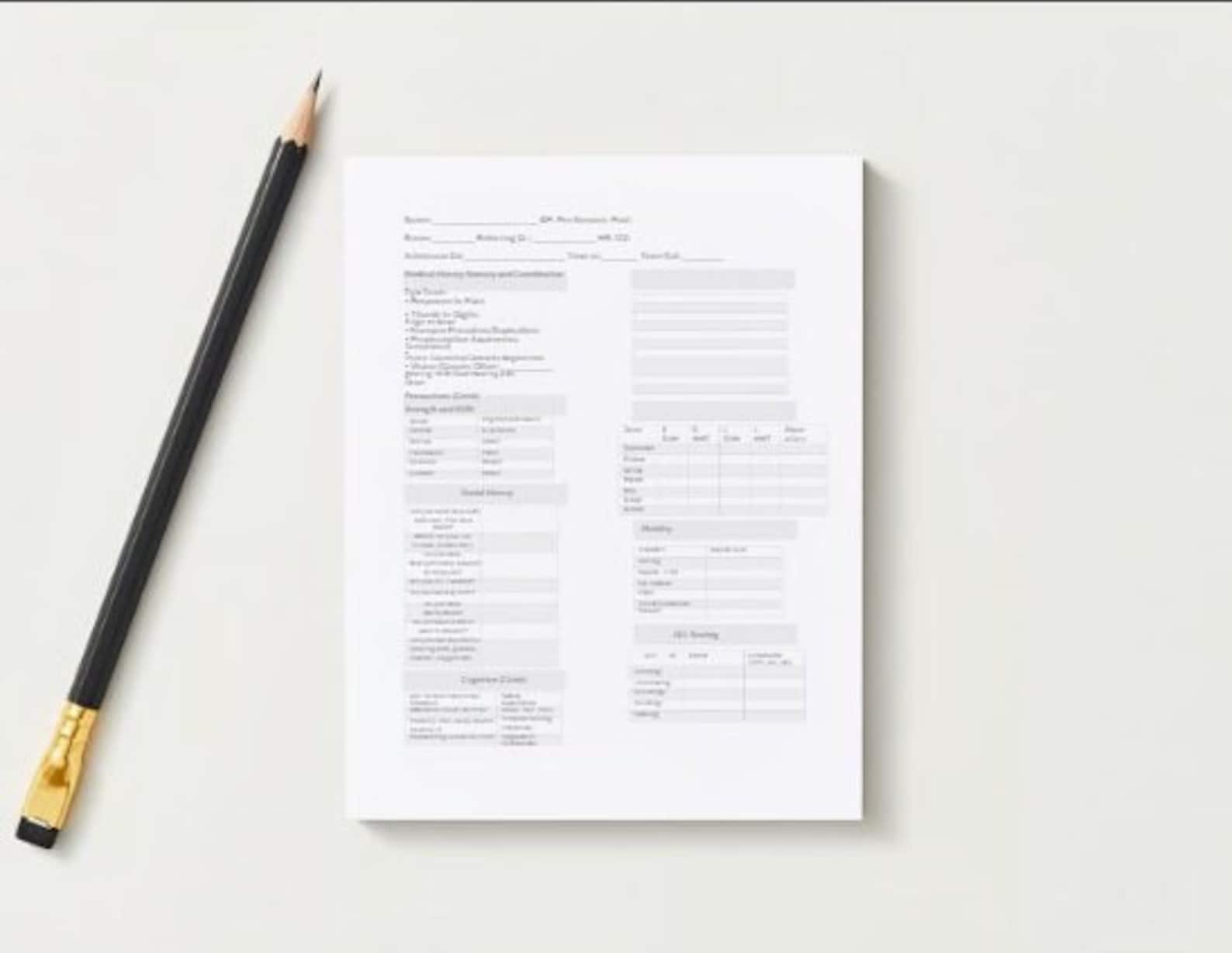 Occupational Therapy Adult Evaluation Checklist/template (chart Review ...