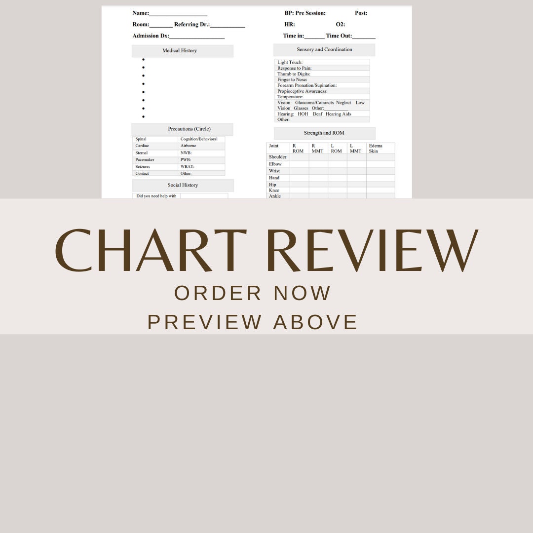 Occupational Therapy Adult Evaluation Checklist - Etsy