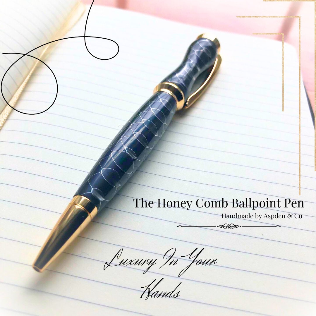 Handmade Acrylic Ballpoint Pen With Honey Comb Design - Etsy