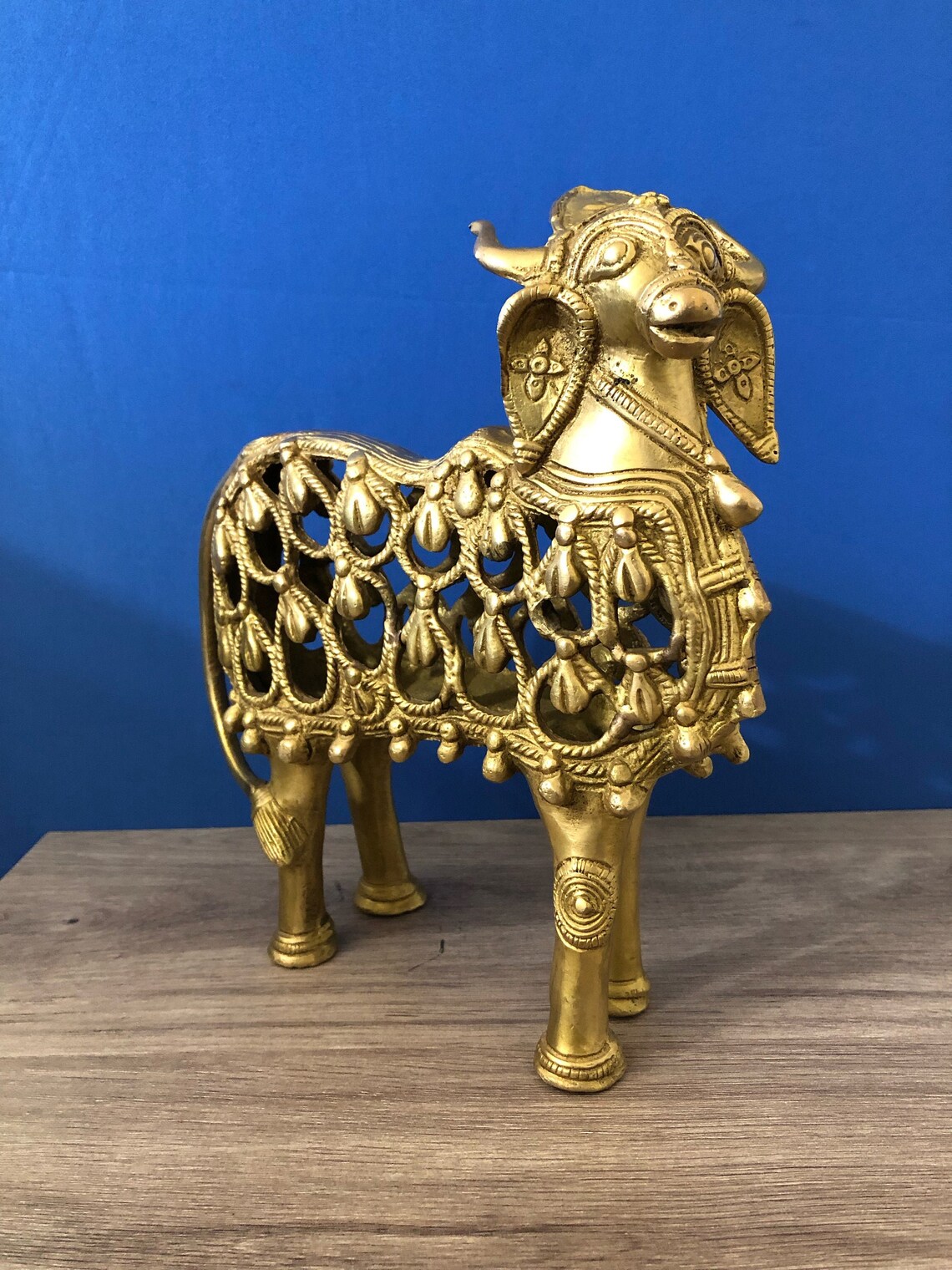 Brass Carved Standing Nandi Sculpture Brass Decorative - Etsy UK